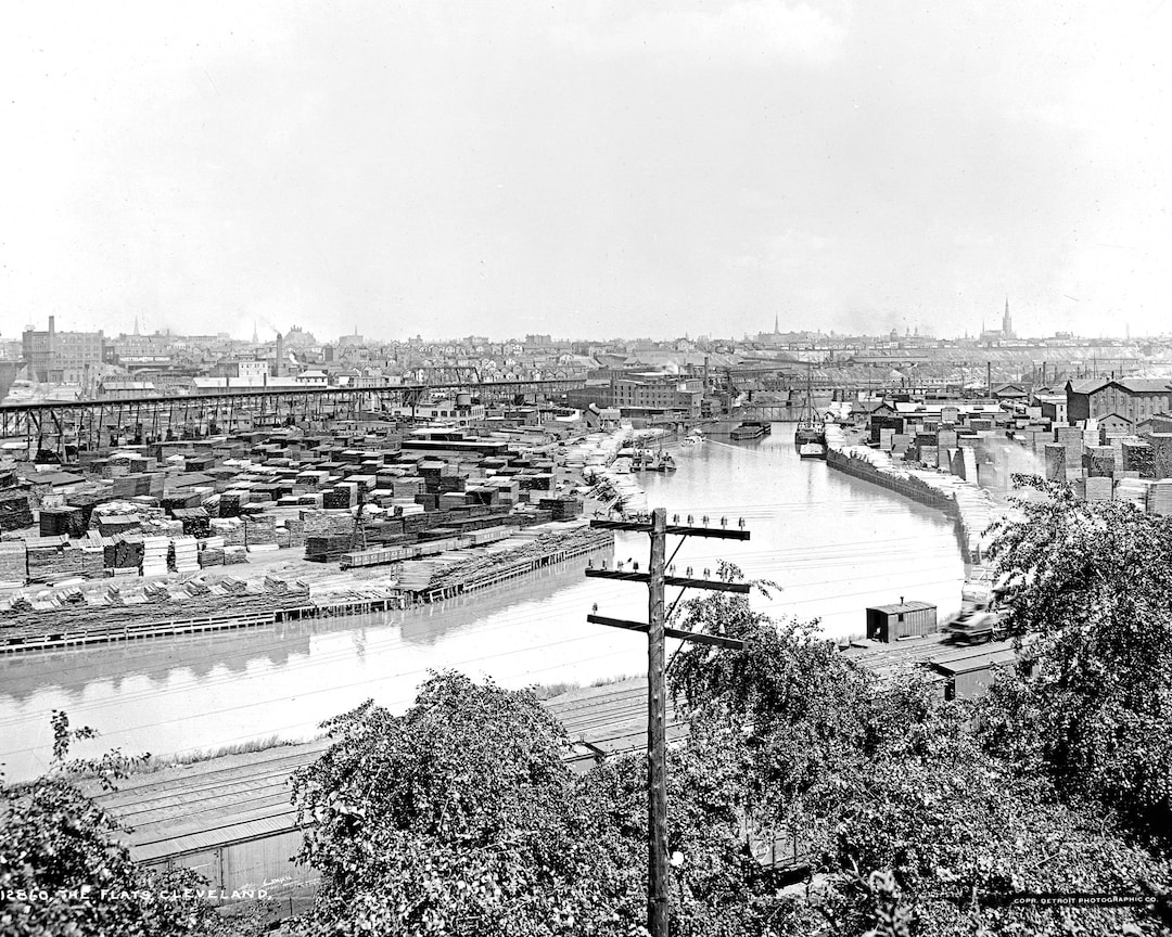 1901 Cleveland Flats, Cleveland, Ohio Old Photo Art Print - - Historic ...