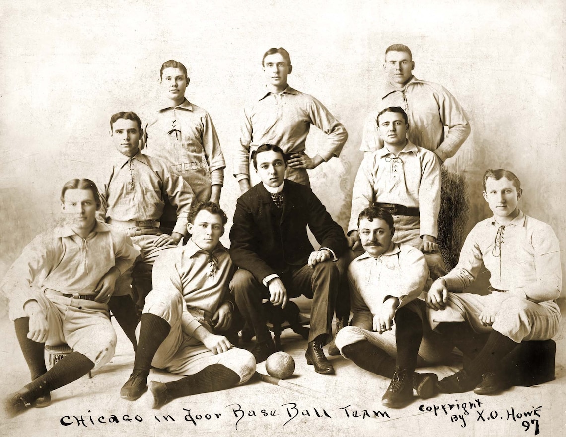 1897 Chicago Indoor Baseball Team Vintage Old Retro Photograph - Etsy