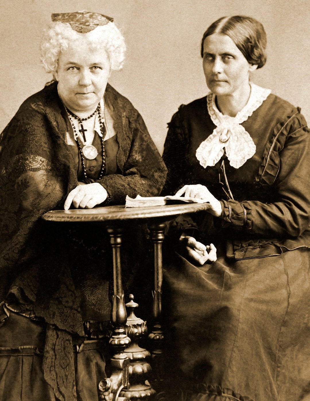 Elizabeth Cady Stanton & Susan B. Anthony 1870s Suffrage Photo Art ...