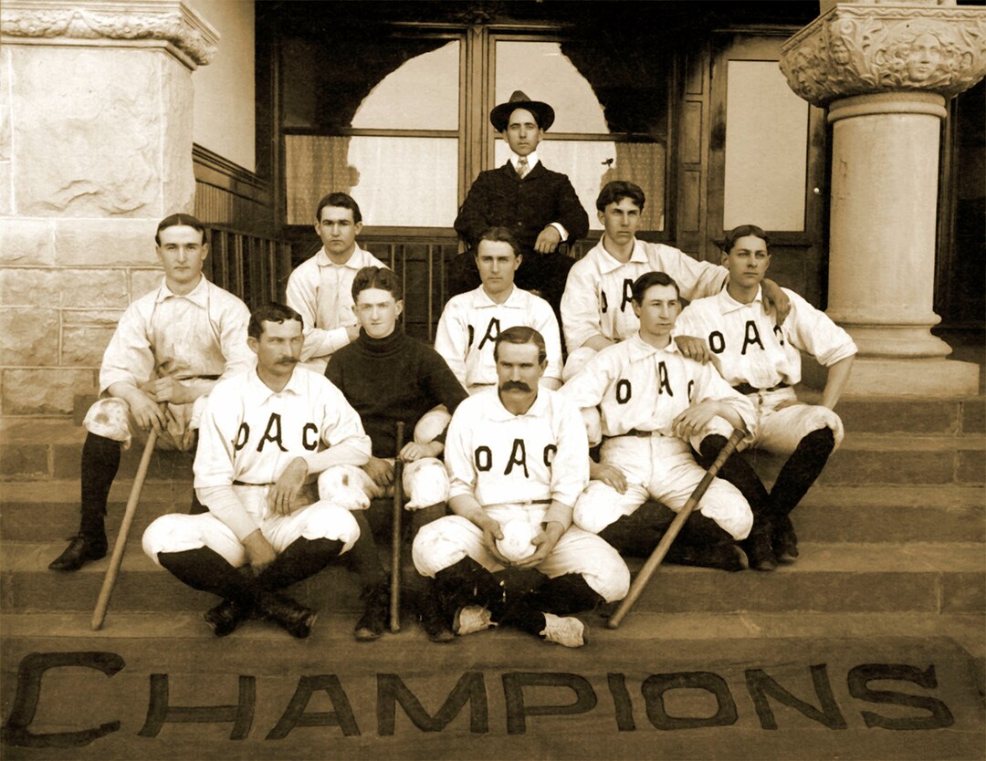 1900 OAC Indoor Baseball Team, Oregon Vintage Old Retro Photograph ...