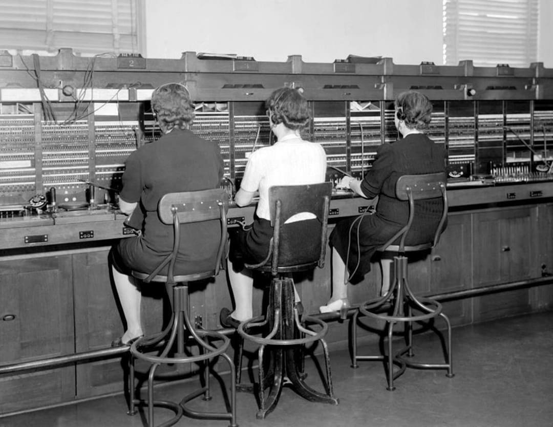 1940 Telephone Switchboard Operators, NC Old Photo 8.5" X 11" Art Print ...