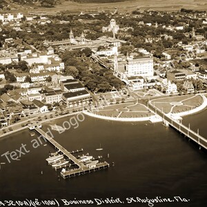 1932 Aerial View of St. Augustine, Florida Vintage Old Photo Art Print ...