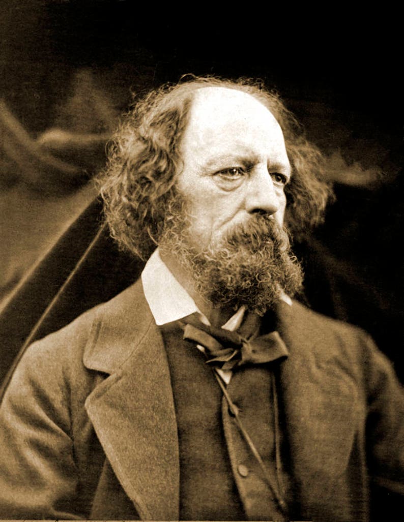 1865 Poet Alfred, Lord Tennyson Vintage Photograph 8.5" X 11" Art Print ...