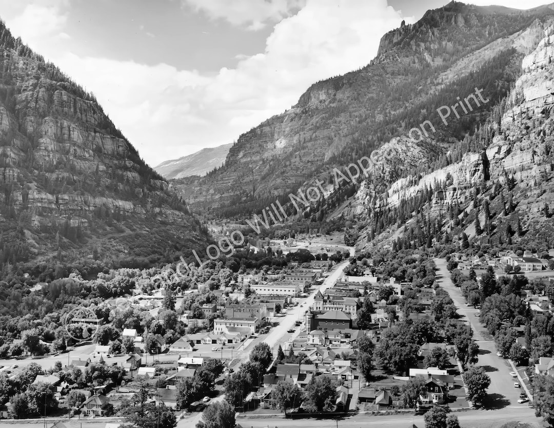 1957 Aerial View of Ouray, Colorado Vintage Old Photo - Art Print ...