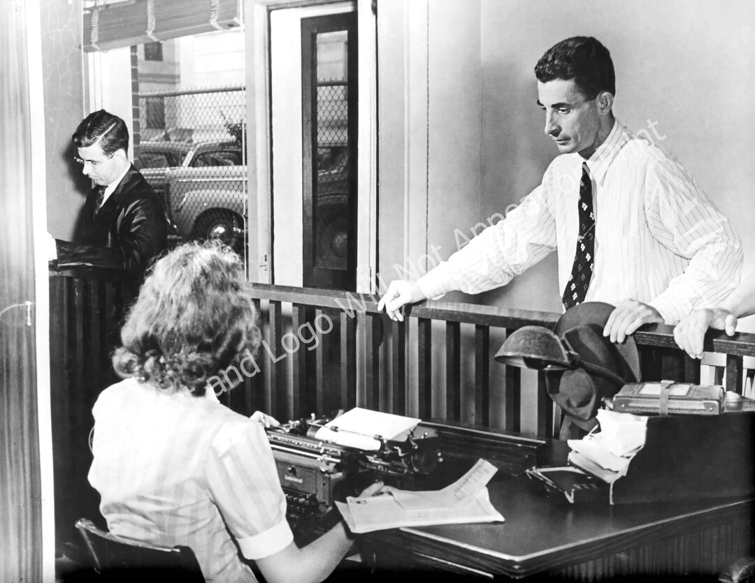 1940's Man Applying for a for Driver's License, SC Vintage Old Photo ...