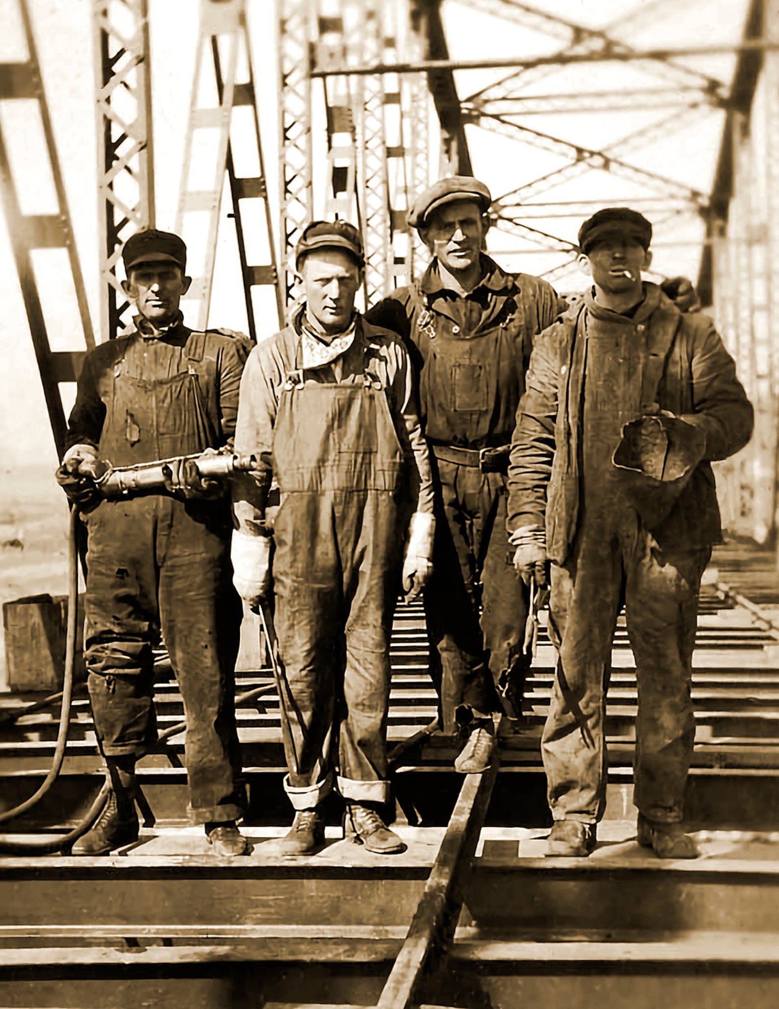 1922-1925 Riveting Gang Missouri Bridge Vintage Photograph - Etsy
