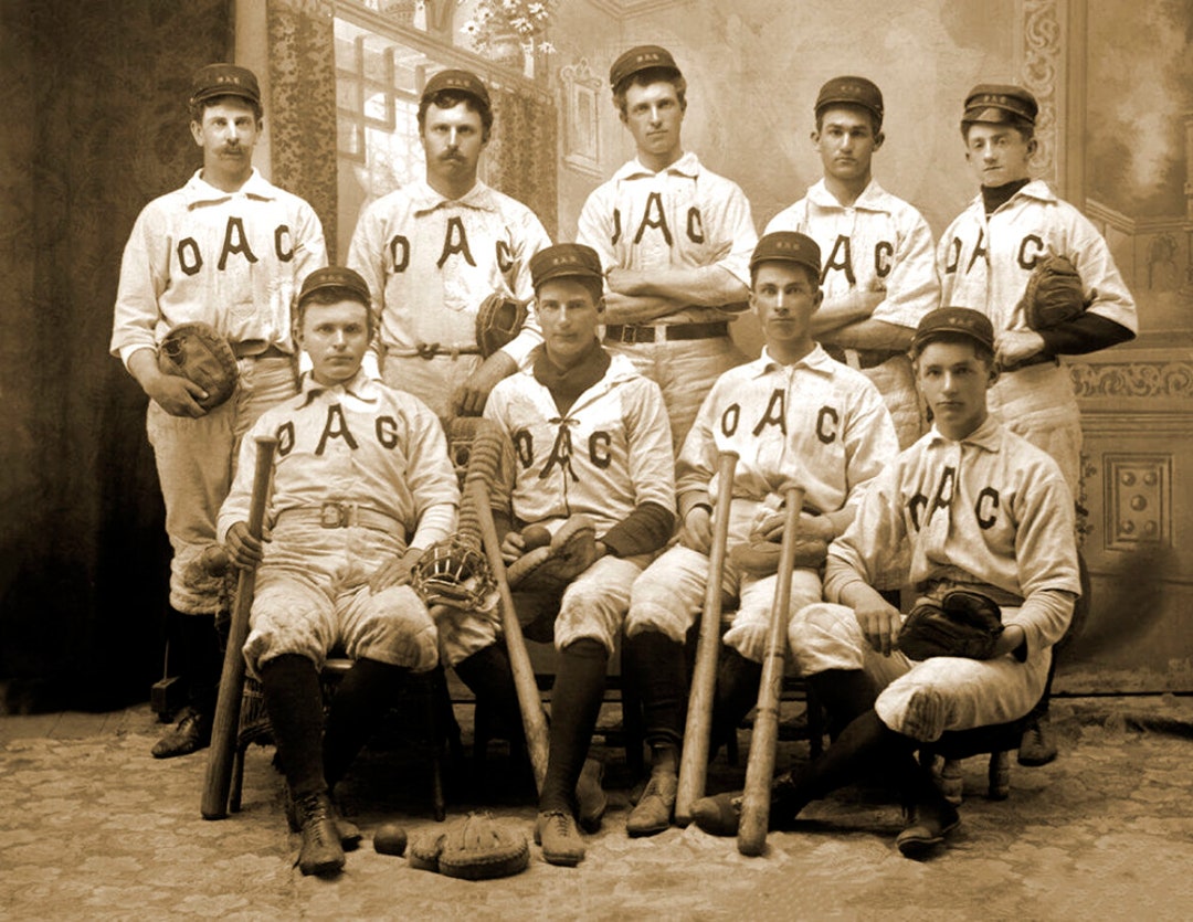 1898 Oregon Agricultural Baseball Team Vintage Photograph 8.5" X 11 ...