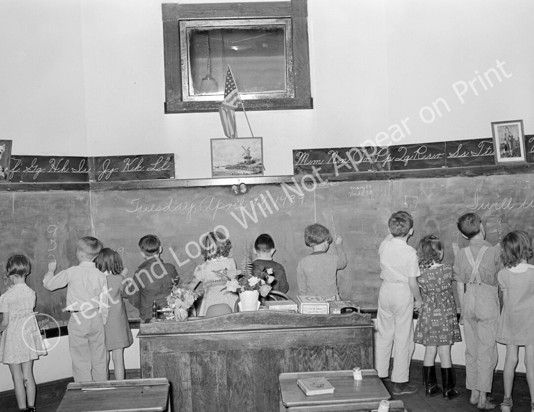 1939 Grade School Math Class, San Augustine, Texas Vintage Old Photo ...