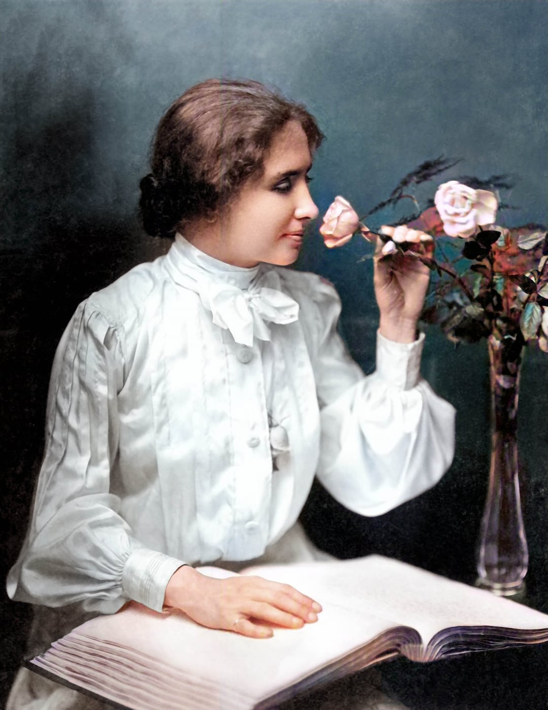 1904 Helen Keller Colorized Vintage Old Retro Photograph -- INSTANT ...