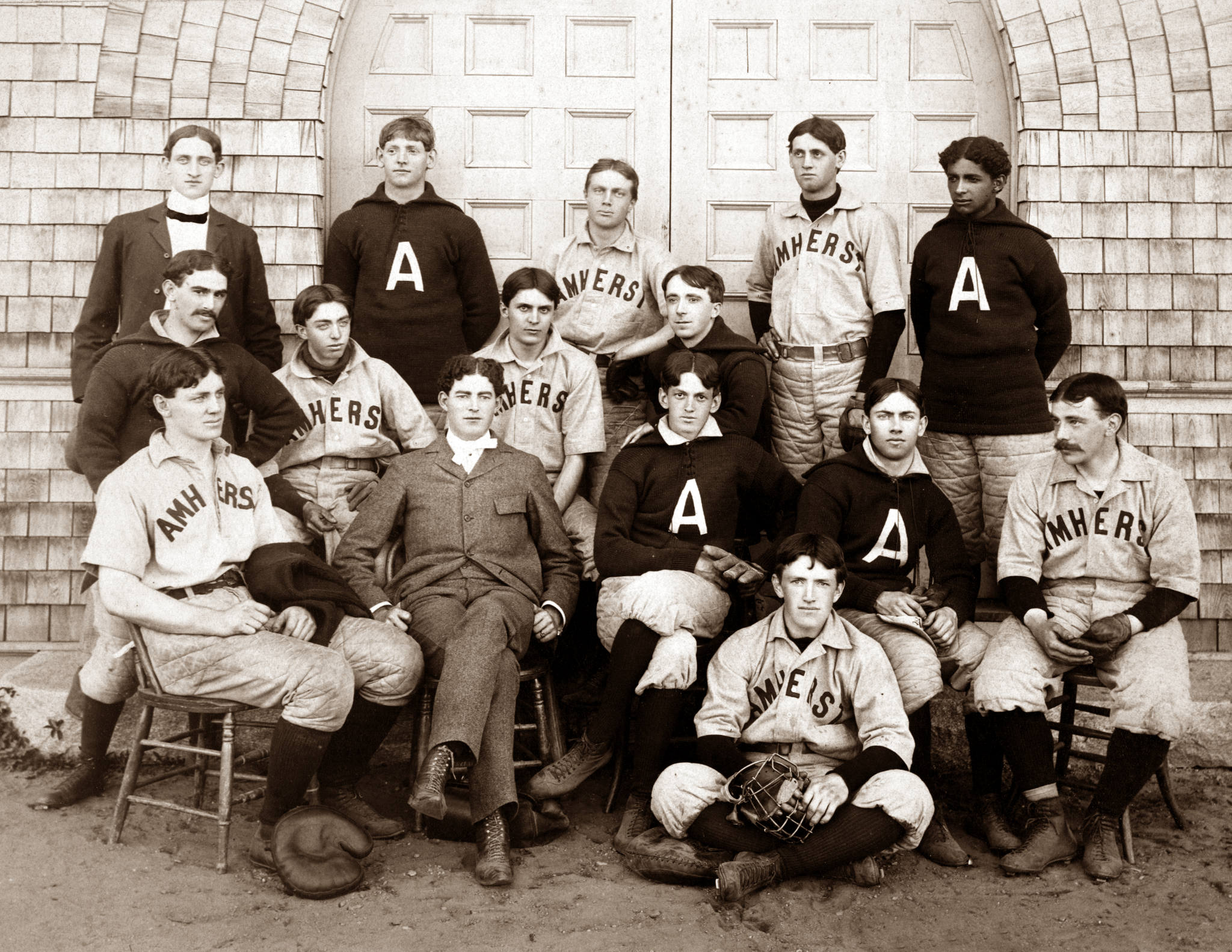 1896 Amherst College, MA Baseball Team Vintage Photograph 8.5" X 11 ...
