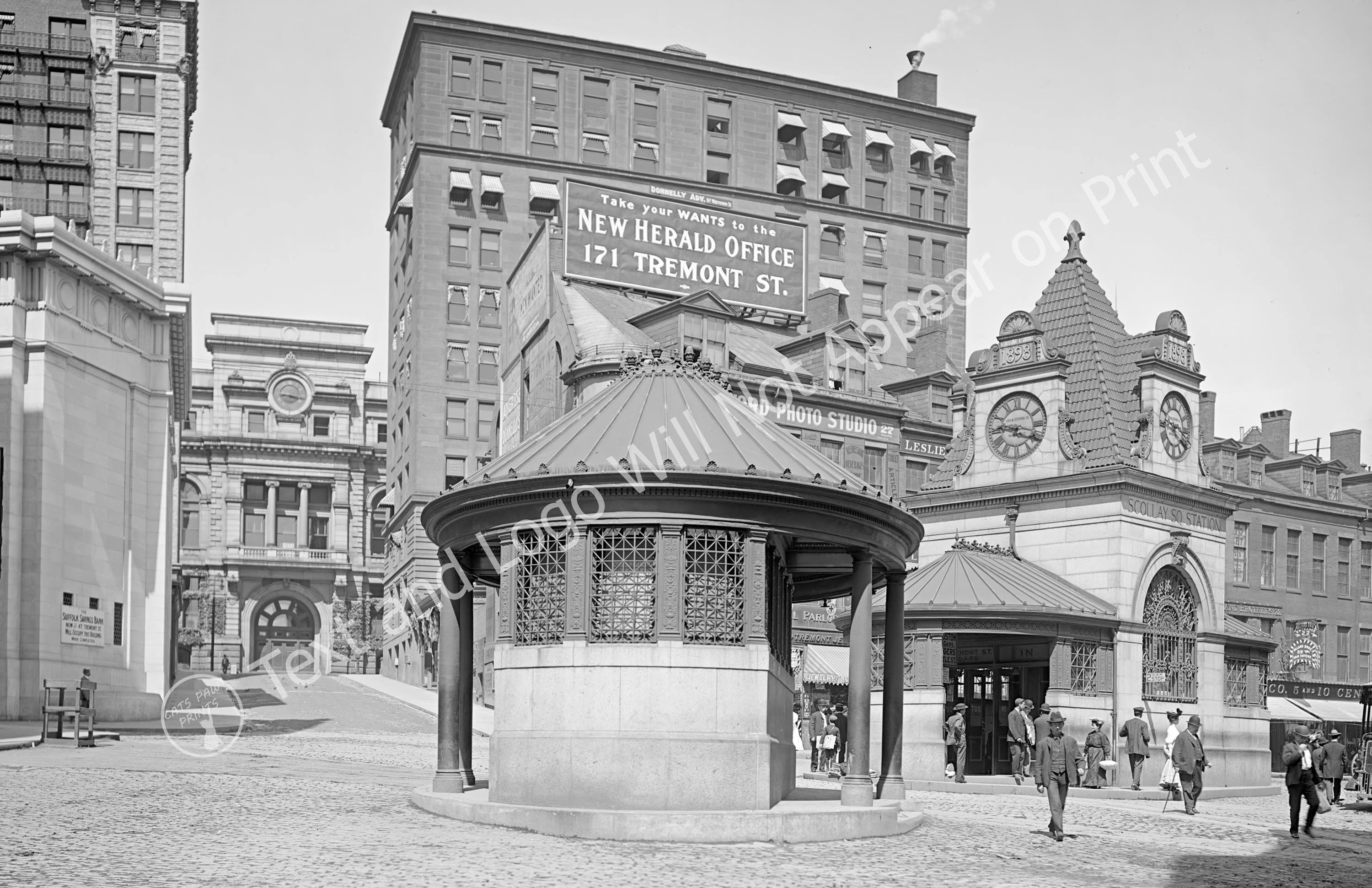 1906 Scollay Square, Boston, Massachusetts Old Photo Art Print ...