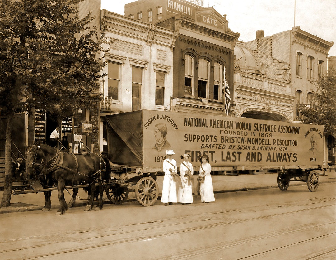 1914 Woman Suffrage Association Wagon, DC Vintage Photograph 8.5" X 11 ...