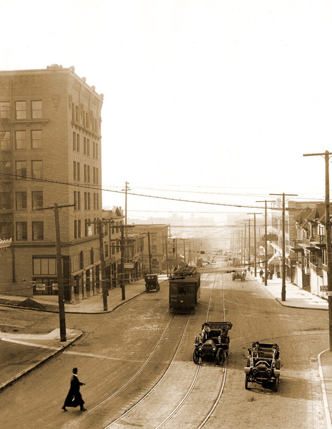 Seattle 1910 Vintage Photo: Upper Pike Street Art Print (8.5" X 11") - Etsy
