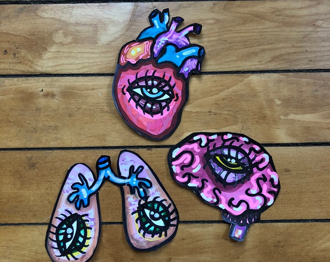 Anatomical Hand Drawn Sticker Pack - Etsy