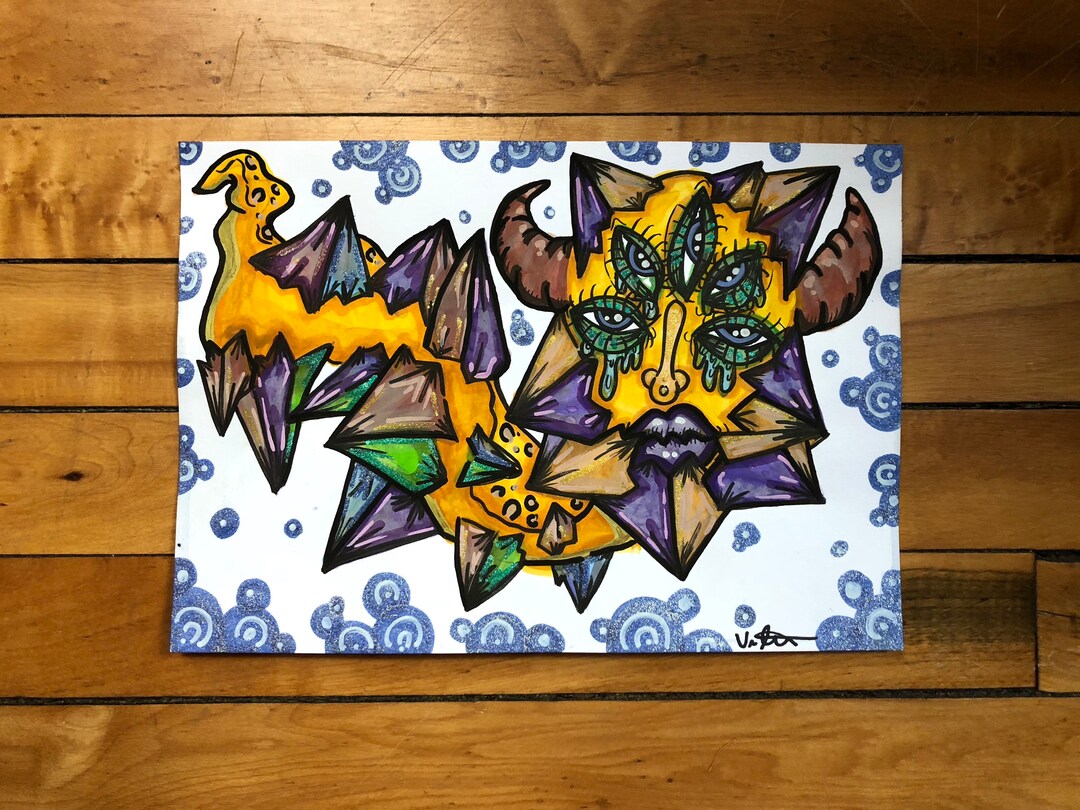 Crystal Creature || Original Artwork - Etsy