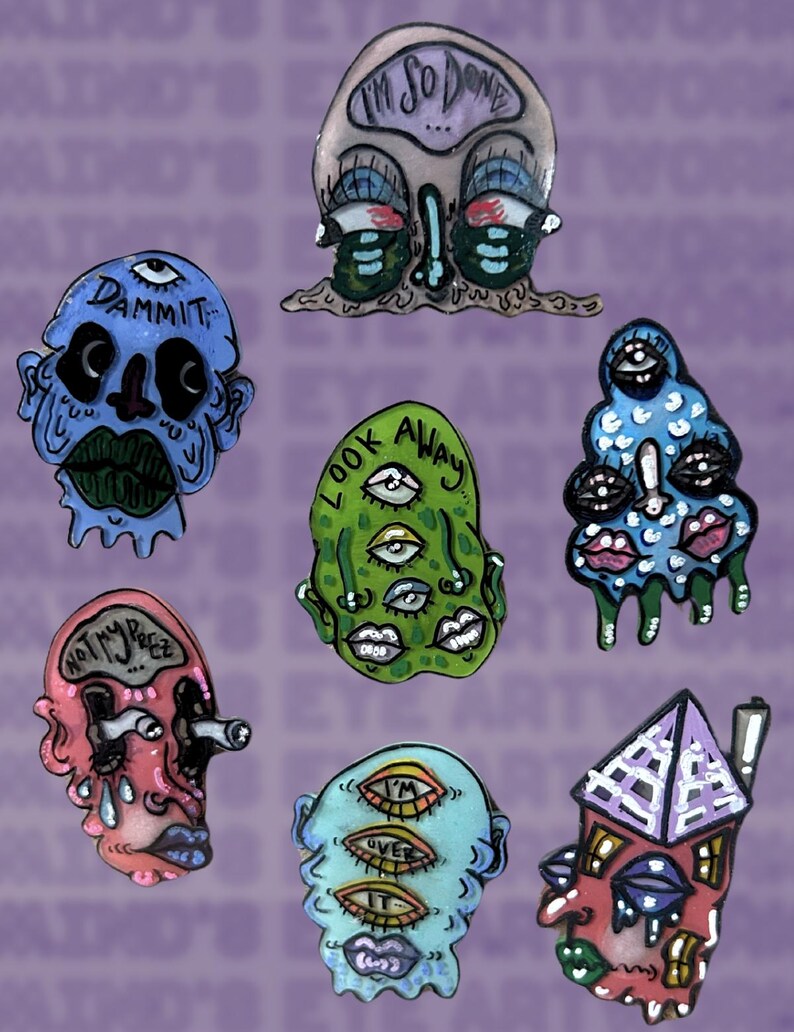 Pins || Faces Series - Etsy