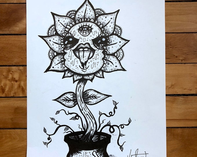 Vines Original Ink Drawing - Etsy