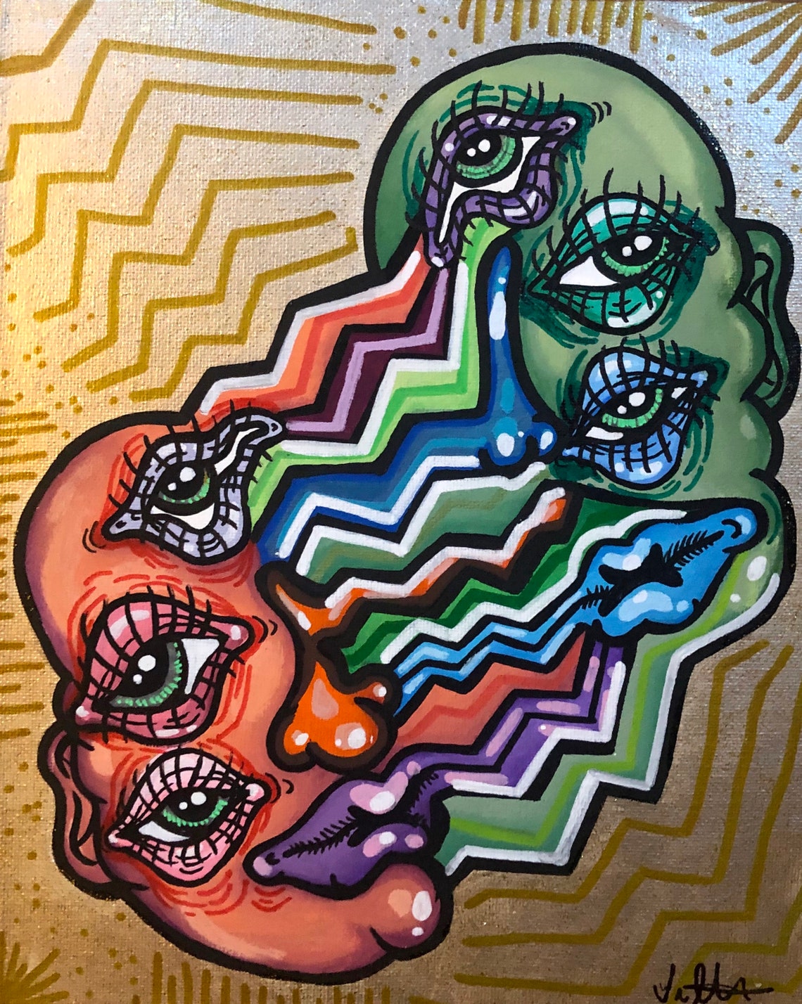 Read My Mind Original Canvas Painting | Etsy