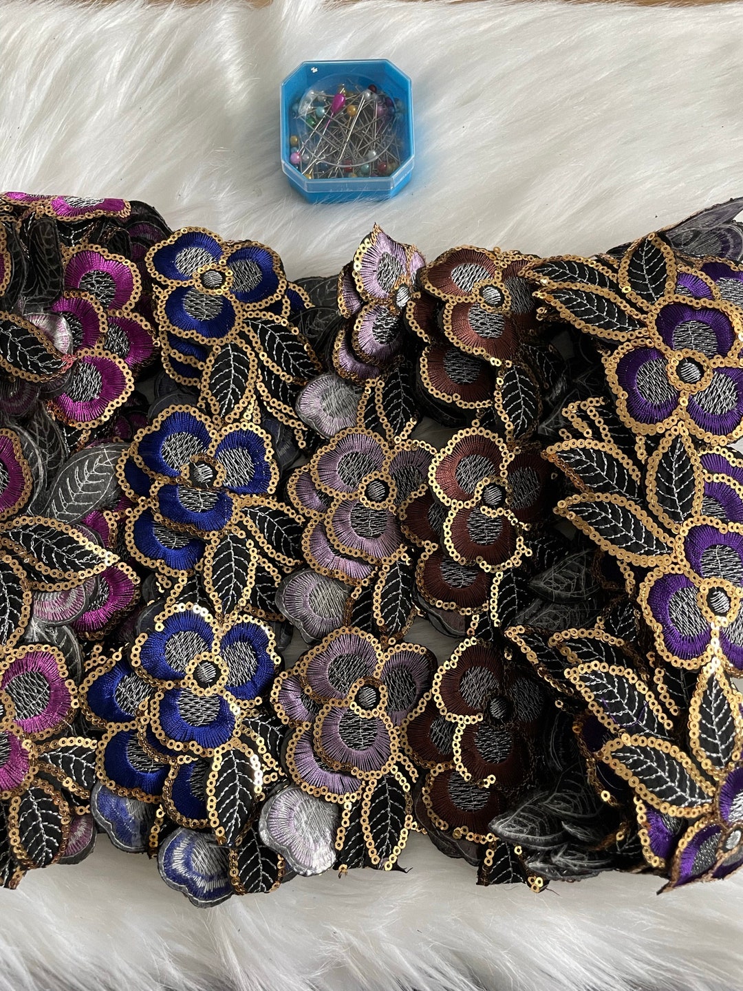 Flower Applique Trim Embroidery Trim Sold by Yard - Etsy UK