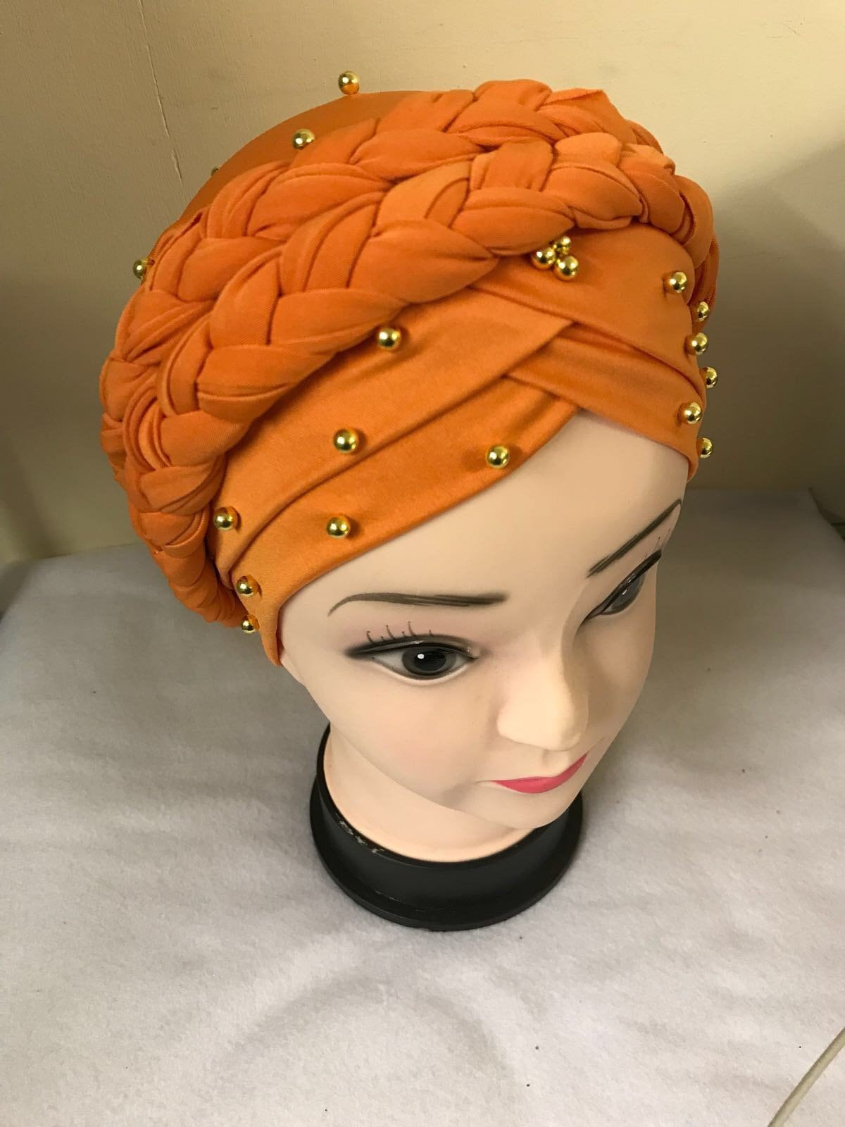Orange Hat/ Turban. Nigeria Turban. Orange Turban Scarf . Turban for ...