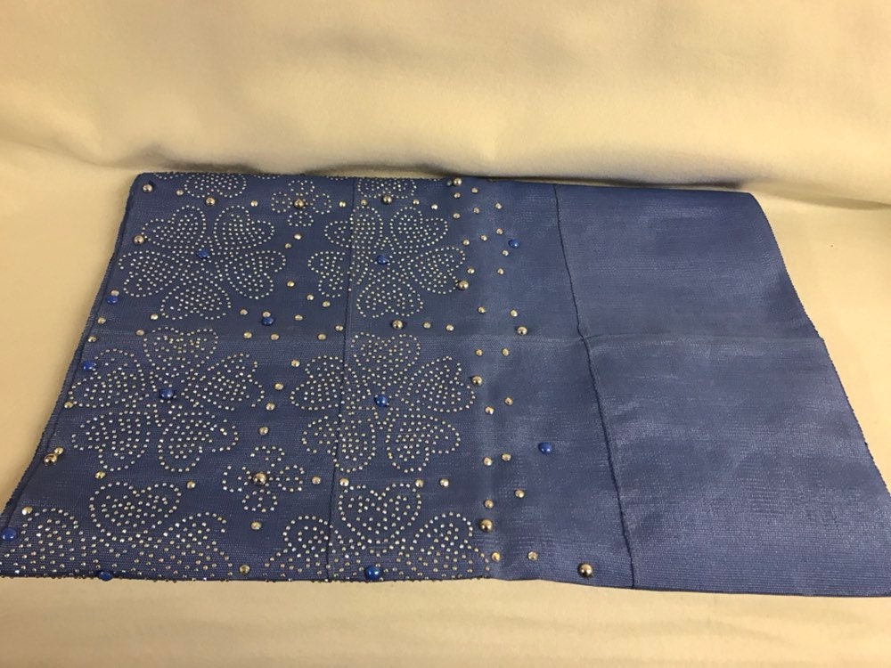 Powder Blue Aso Oke. Nigeria Embellished Aso Oke. Aso Oke Head - Etsy