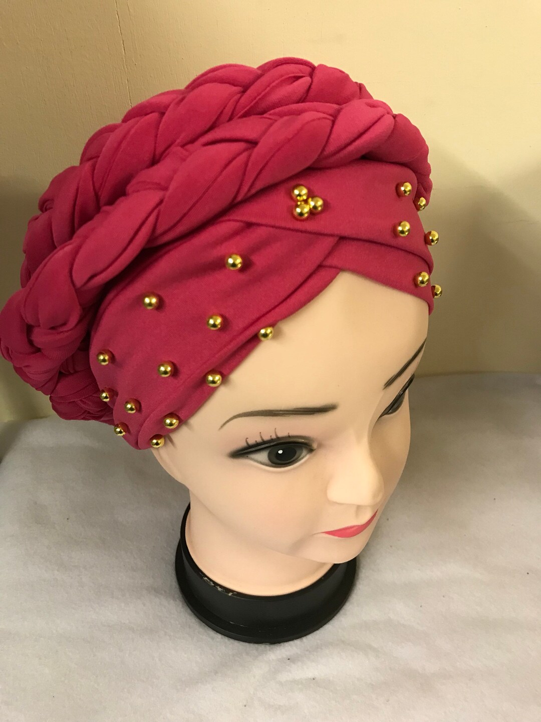 Fuchia Pink Turban. Nigeria Turban. African Turban. Turban for - Etsy