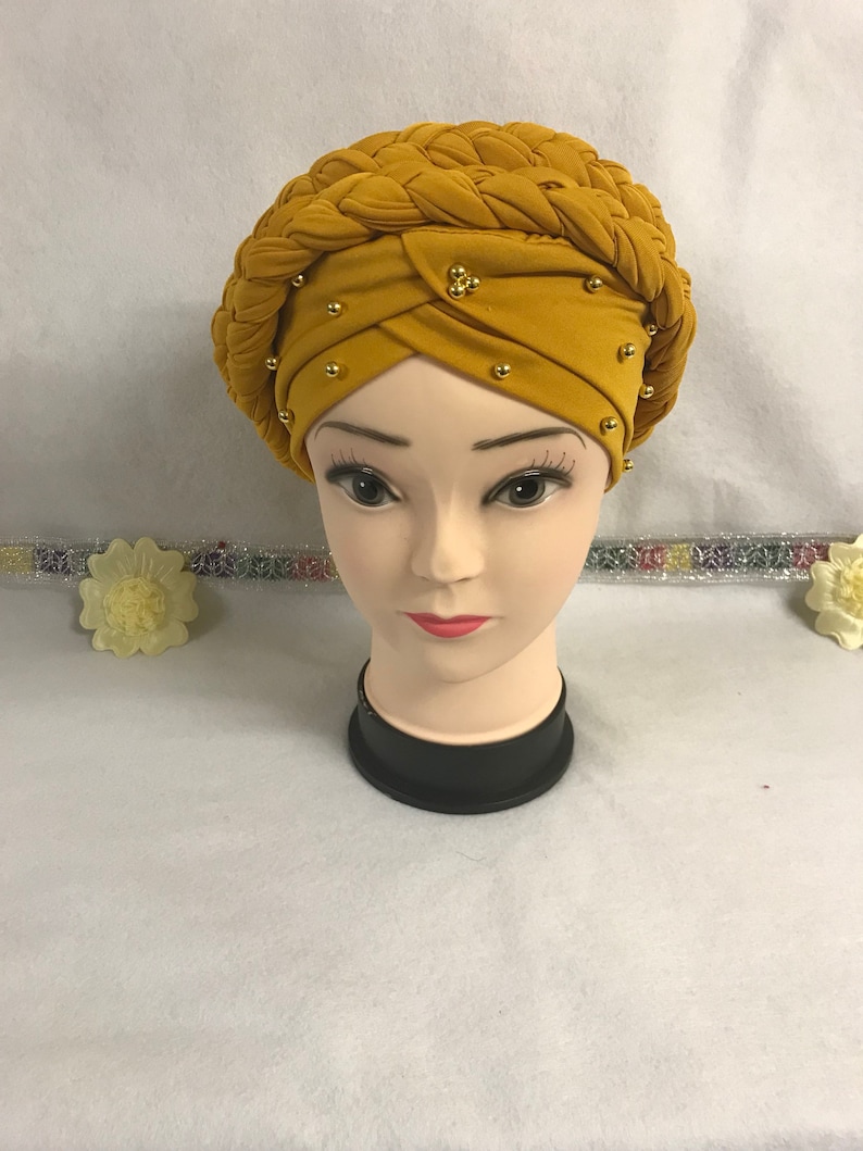 Gold Turban. Turban/hat/scarf . African Tuban. Nigeria Turban. - Etsy