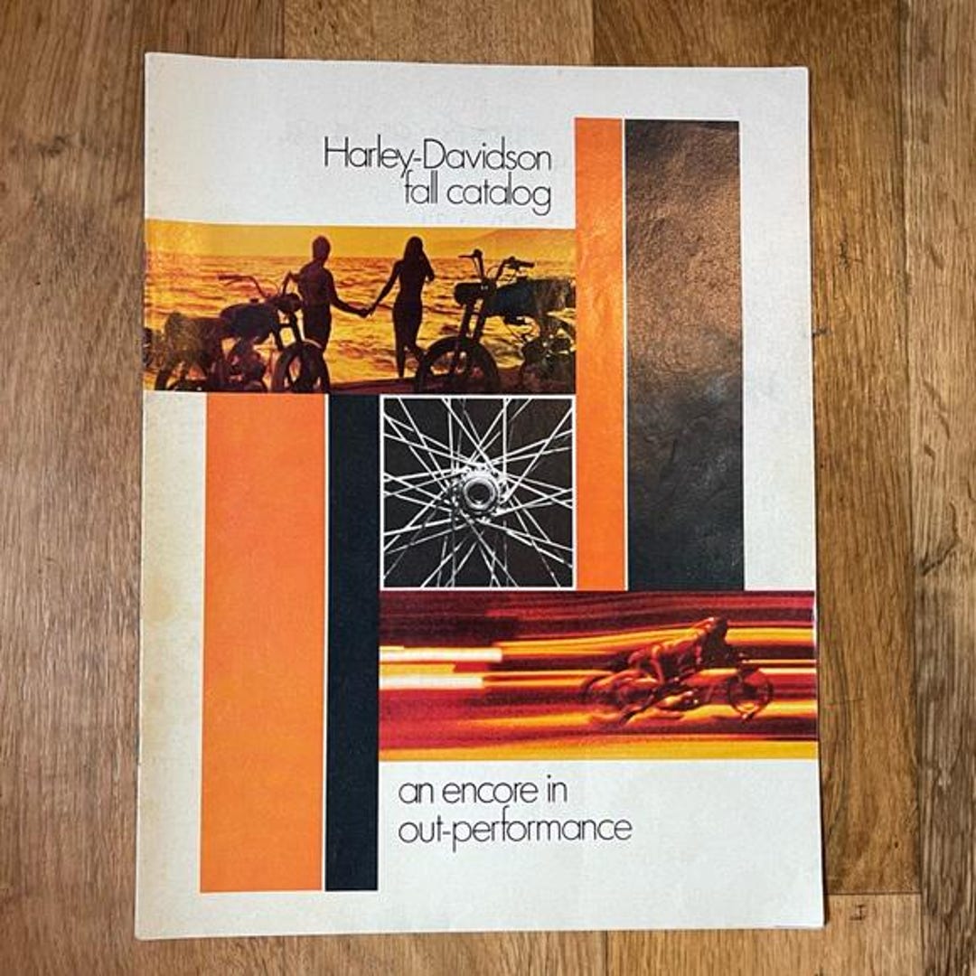 Vintage 1969 Harley Davidson Fall Catalog HD Sales Co. Eugene Oregon - Etsy