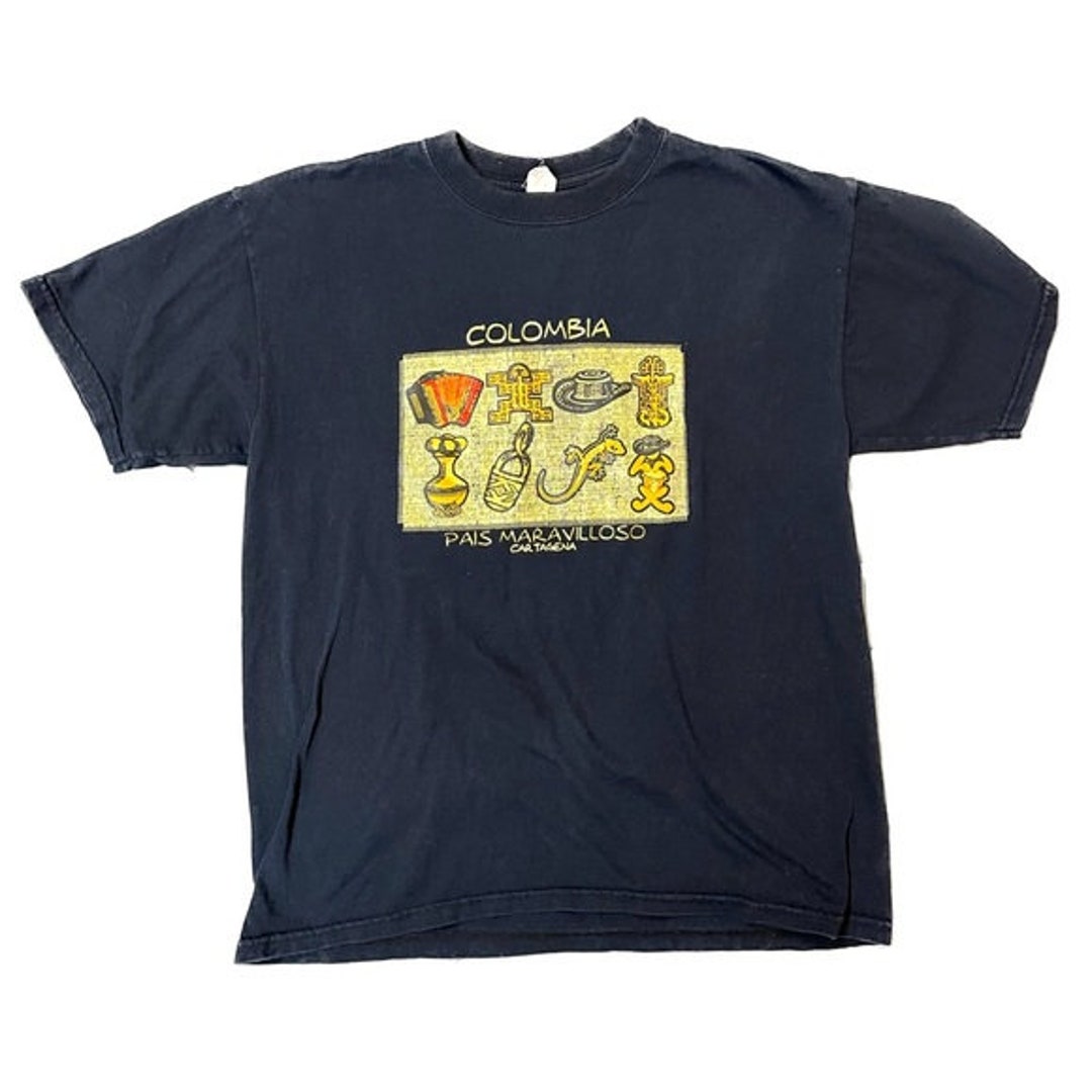 Vintage Colombia Pais Maravilloso Cartagena T-shirt Size Large - Etsy