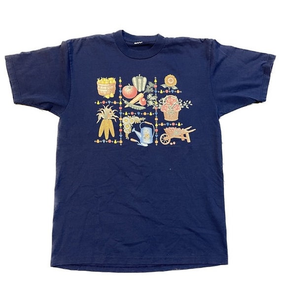 Vintage 1995 Endless Designs Gardening Tee Size Large - Gem