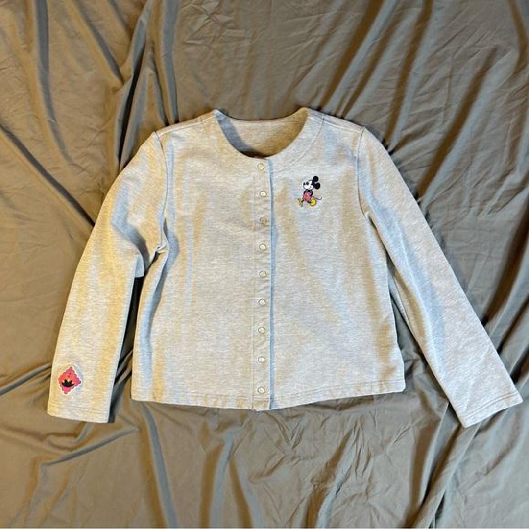 Y2K Disney Store Snap Front Embroidered Mickey Mouse Sweatshirt ...