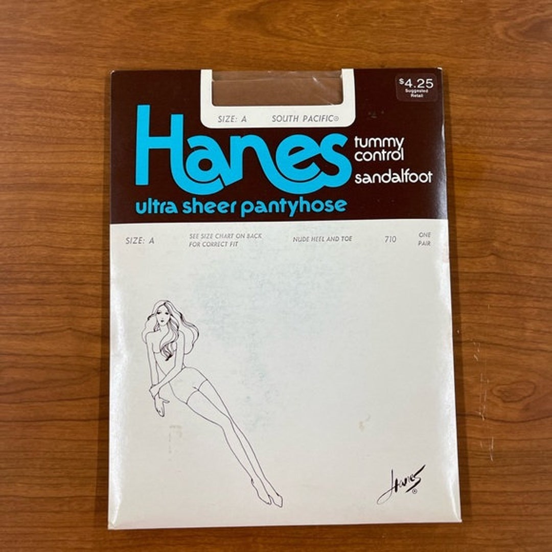 Vintage 1982 Hanes Tummy Control South Pacific Sandalfoot Ultra Sheer ...