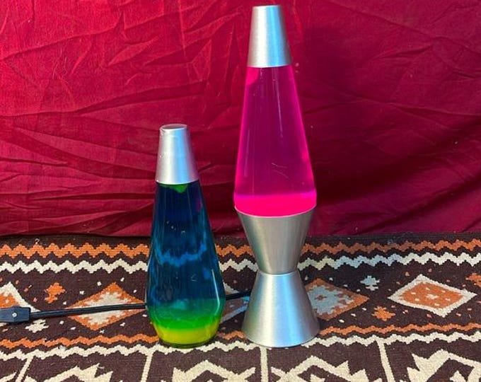 Vintage Y2K Lava Lamps Pink and Blue 1 Base 2 Bottles Works Great!! - Etsy