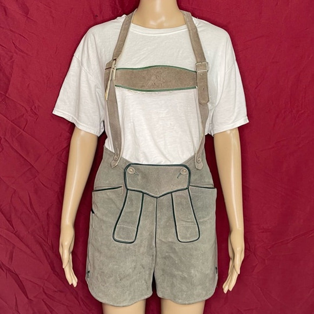 Vintage Traditional Austrian Leather Bavarian Lederhosen Suspenders 14 ...
