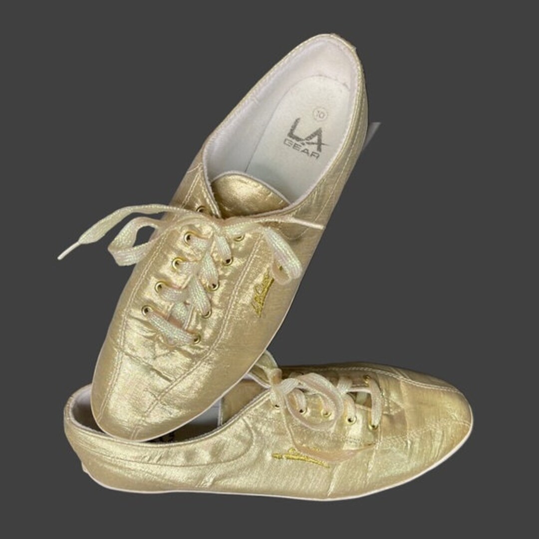 Vintage 1995 Gold Metallic L.A. Gear Beachcomber Sneaker Original Laces ...