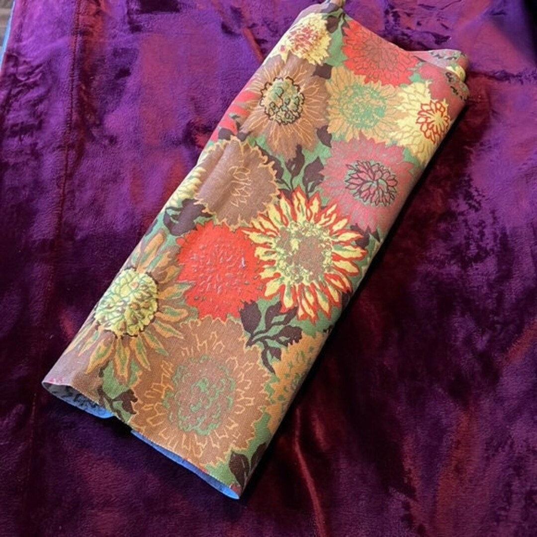 Vintage 1960s Sunflowers Fabric 2.5 Yards - Etsy