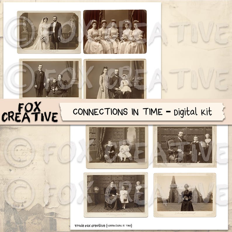 Connections in Time: Vintage Photograph, Storytelling Digital Kit With ...