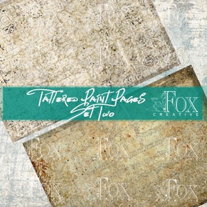 Tattered Paint Pages Set TWO DIGI20 33: Grungy Peeled Paint Effect ...