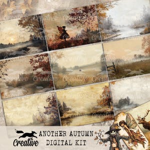 ANOTHER AUTUMN: Digital Journal Kit, Autumn Themed Scrapbooking Digital ...