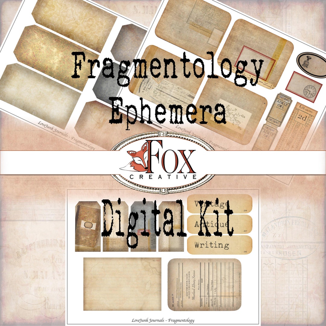 Digital Ephemera Kit for Fragmentology DIGI19 09 - Etsy UK