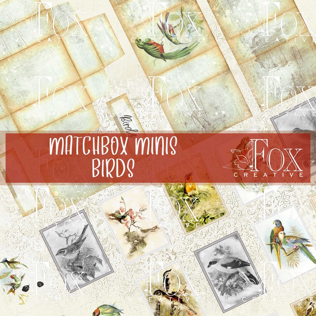 Birds - Matchbox Minis, Digital Gift Idea, DIGI20 09 - Etsy