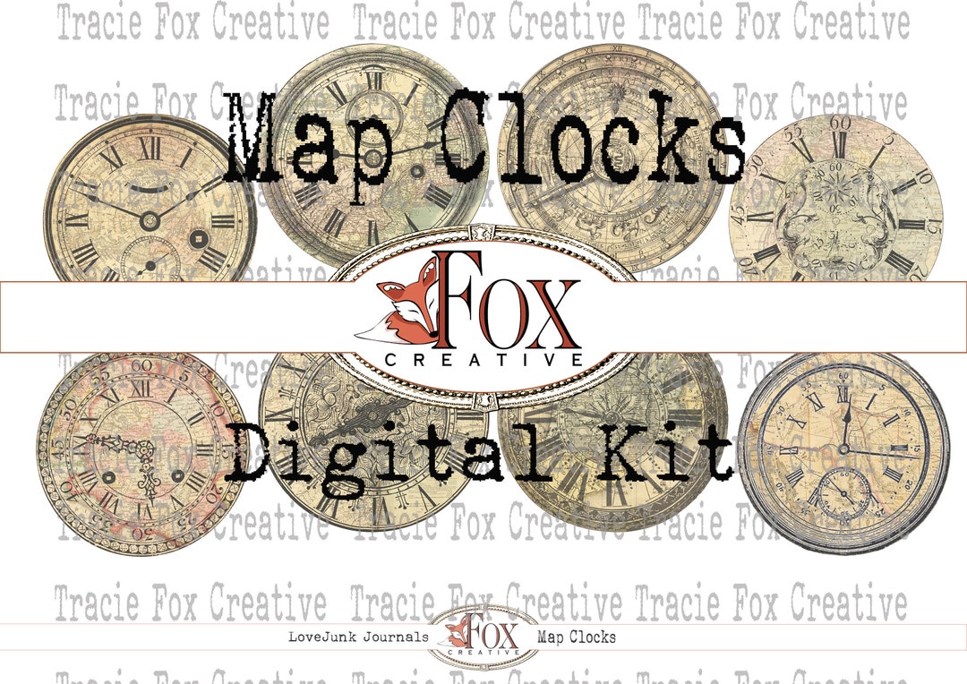 Map Clocks Digital Kit DIGI19 44 - Etsy UK