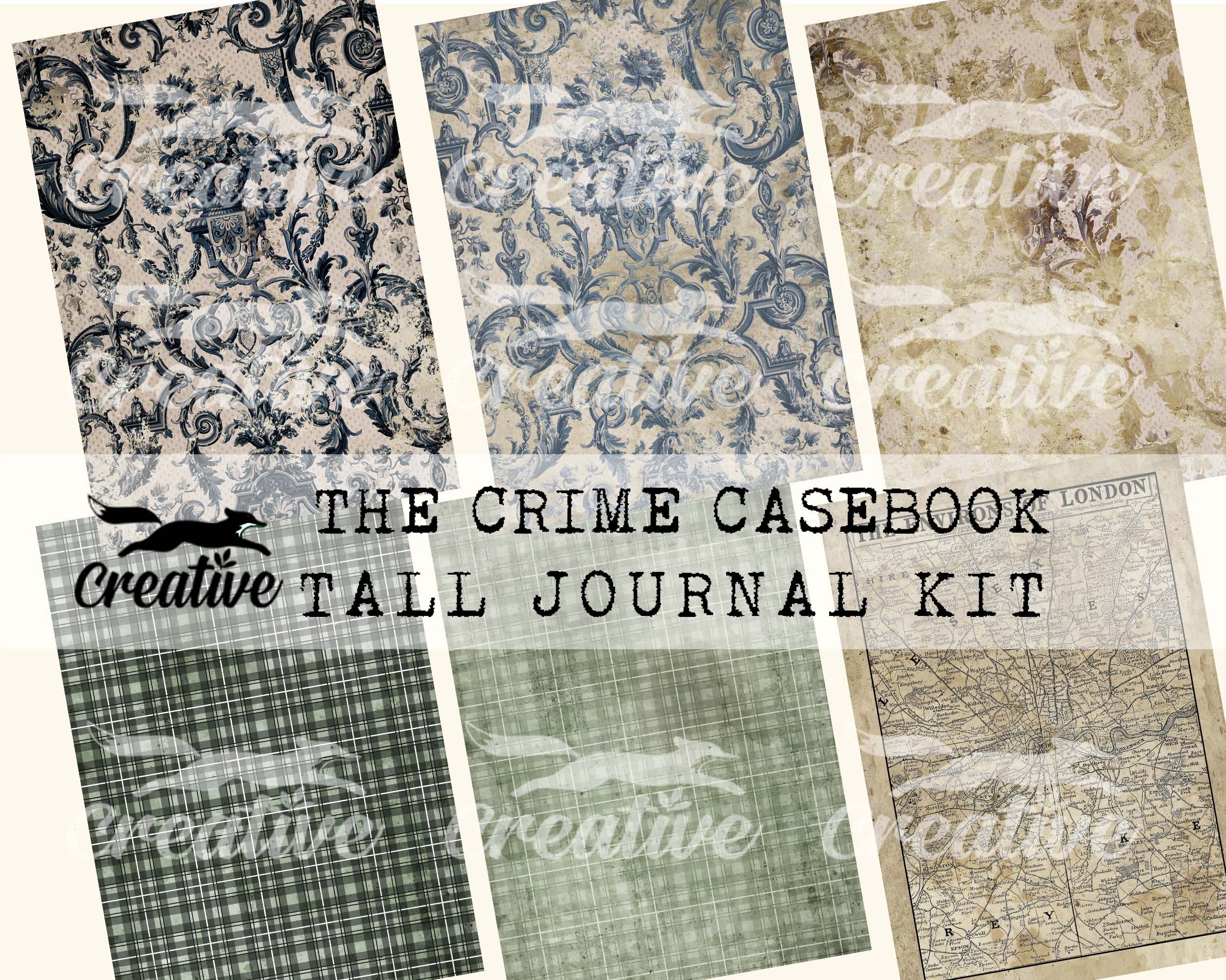 The CRIME CASEBOOK: Sherlock Holmes Themed TALL Skinny Journal Kit ...