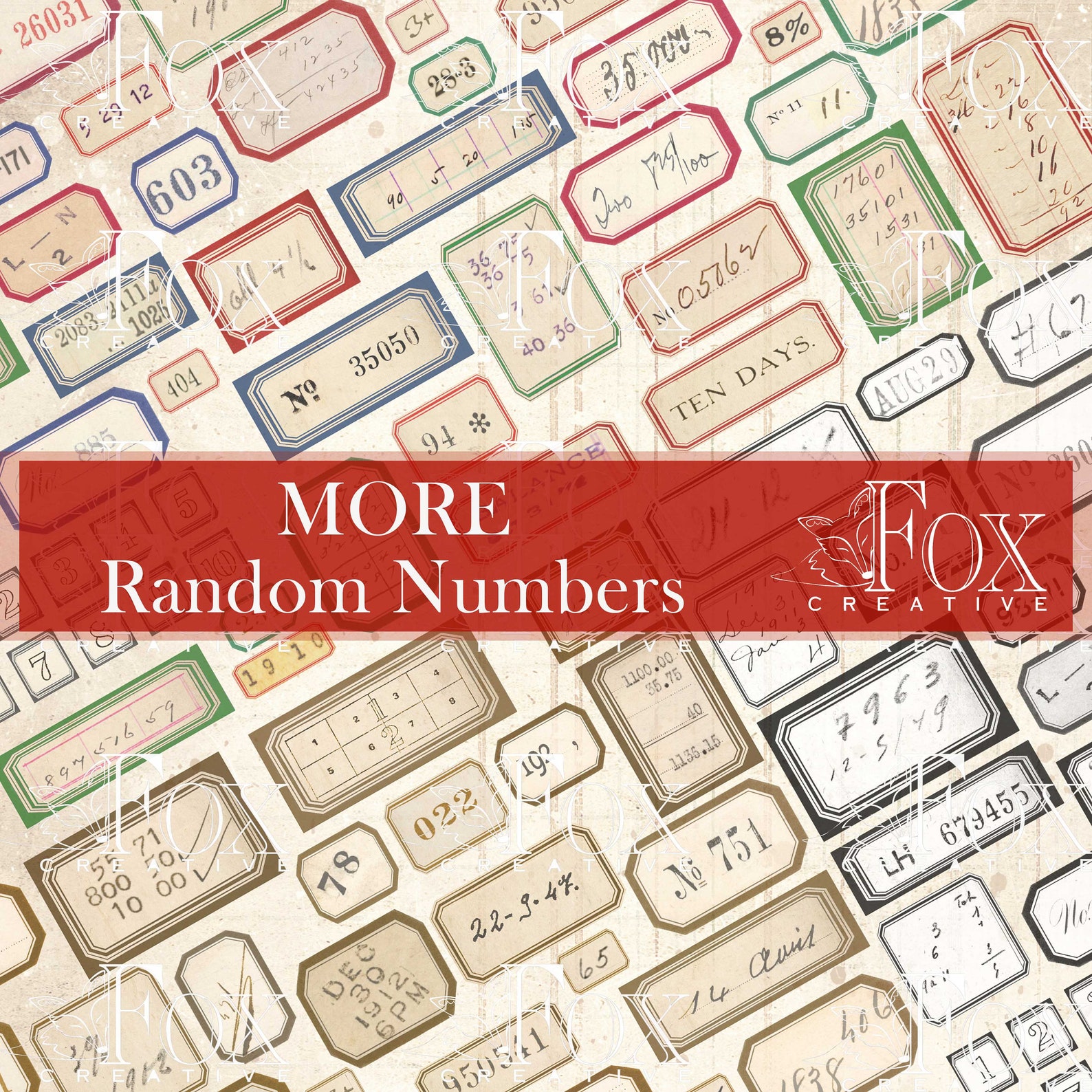 More Random Number Labels, Digital Labels DIGI20 12 - Etsy