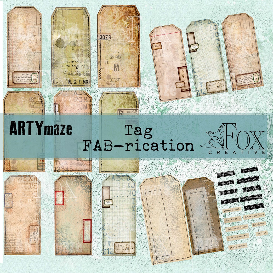 Tag Fab-rication: a Layered Tag Digital Kit COLAB20 02 - Etsy