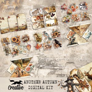 ANOTHER AUTUMN: Digital Journal Kit, Autumn Themed Scrapbooking Digital ...