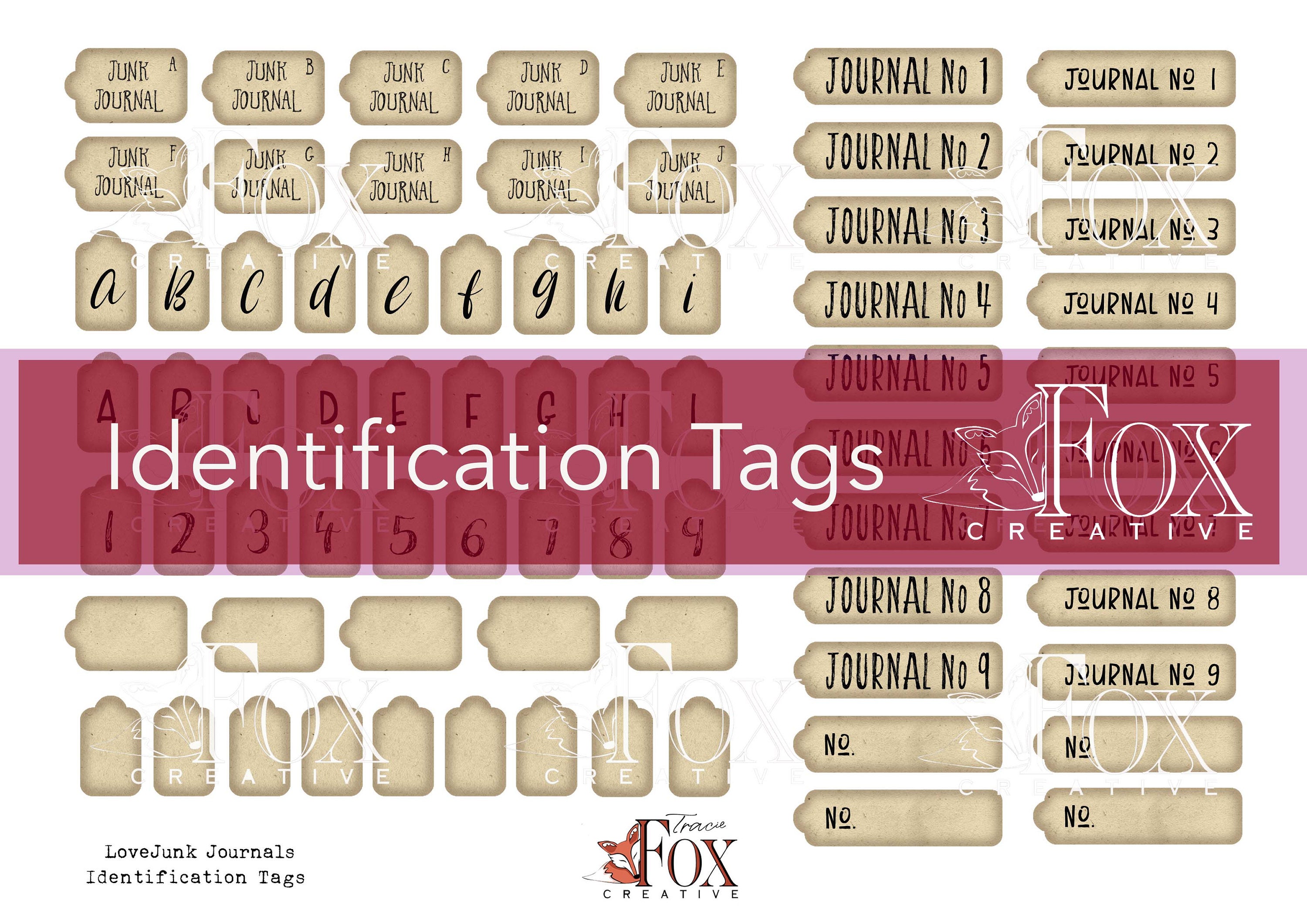 Identification Mini Tags, Digital Kit DIGI20 46 - Etsy