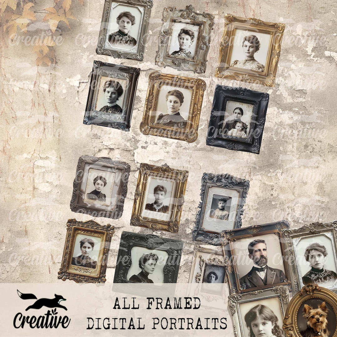 ALL FRAMED, Digital Framed Portraits for Journal and Scrapbooking ...