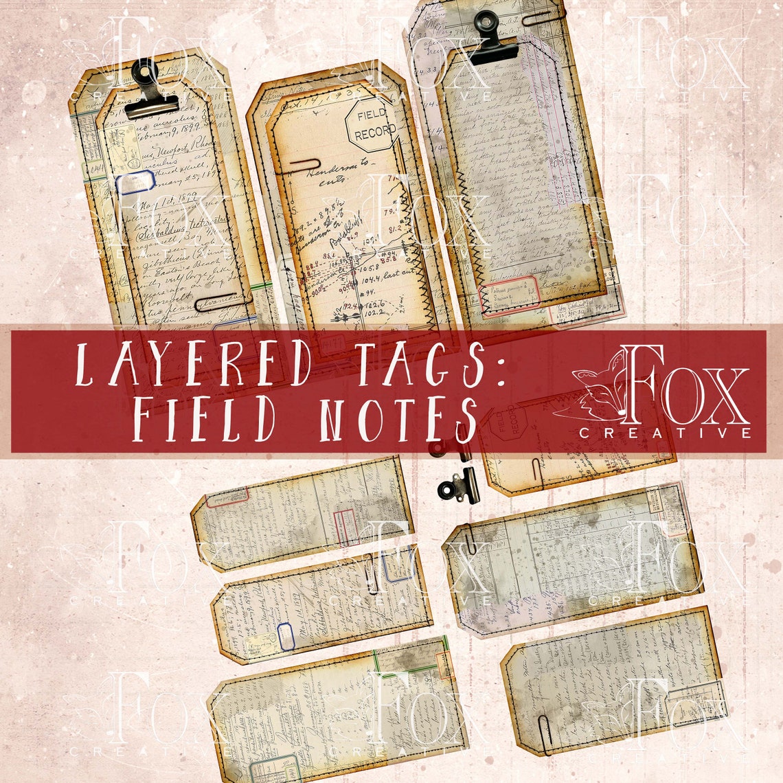 Layered Tags Field Notes Digital Kit DIGI20 54 | Etsy