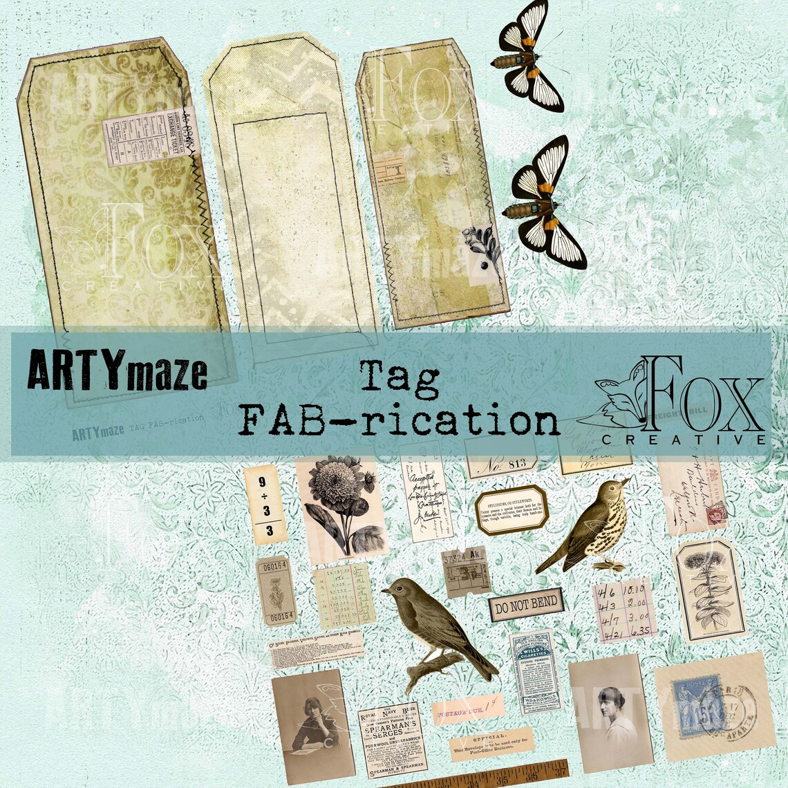 Tag Fab-rication: a Layered Tag Digital Kit COLAB20 02 - Etsy